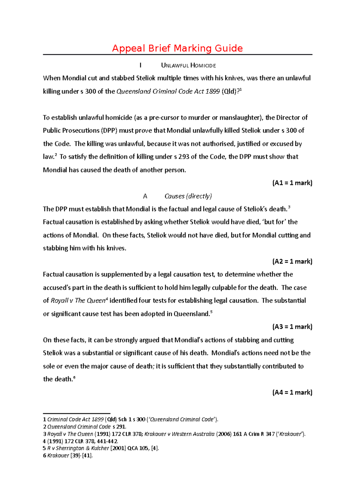 LLB106 Appeal Brief Marking Guide 2021 - Appeal Brief Marking Guide I ...