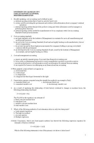 Multiple Choice Questions ON Basic Accounting - M ULTIPLE CHOICE ...