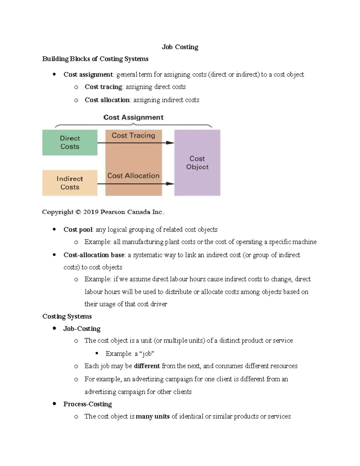 Job Costing - Lecture notes 2 - Job Costing Building Blocks of Costing ...