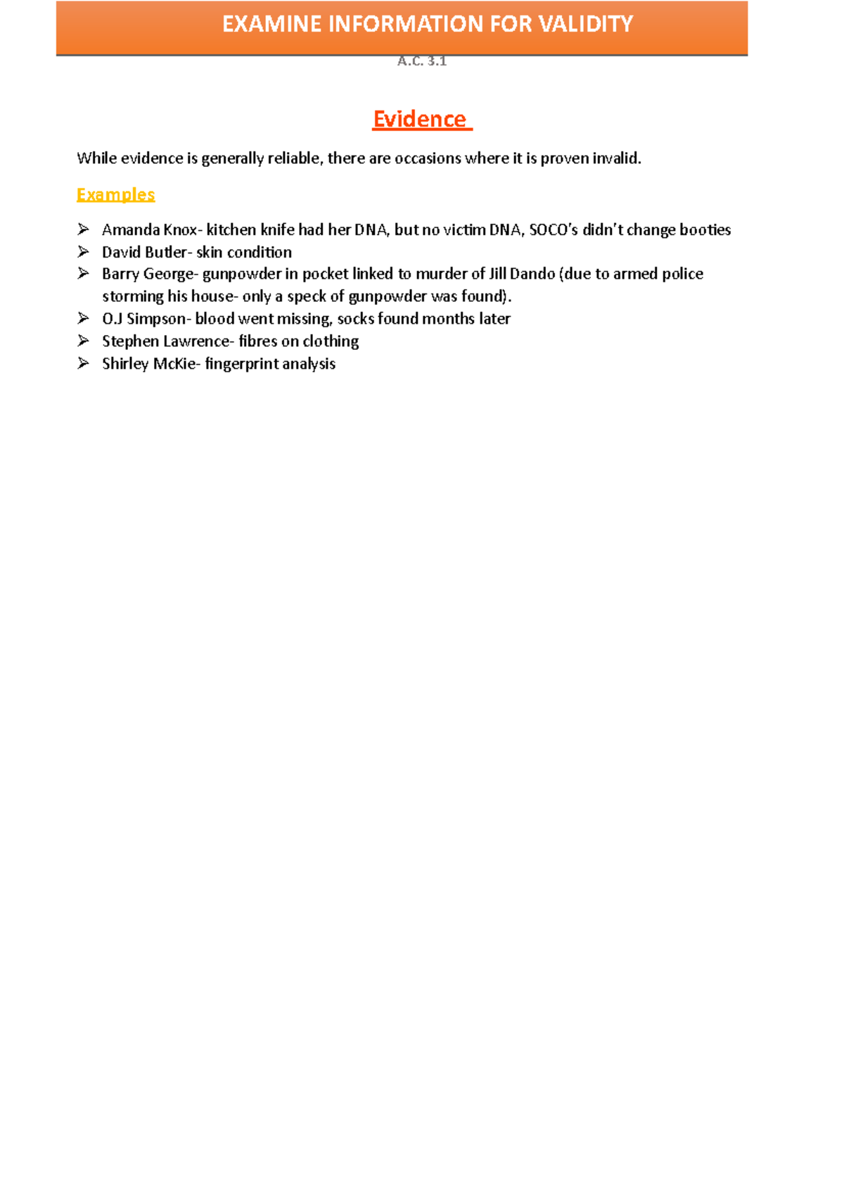 assessing information for validity - A. 3. Evidence While evidence is ...