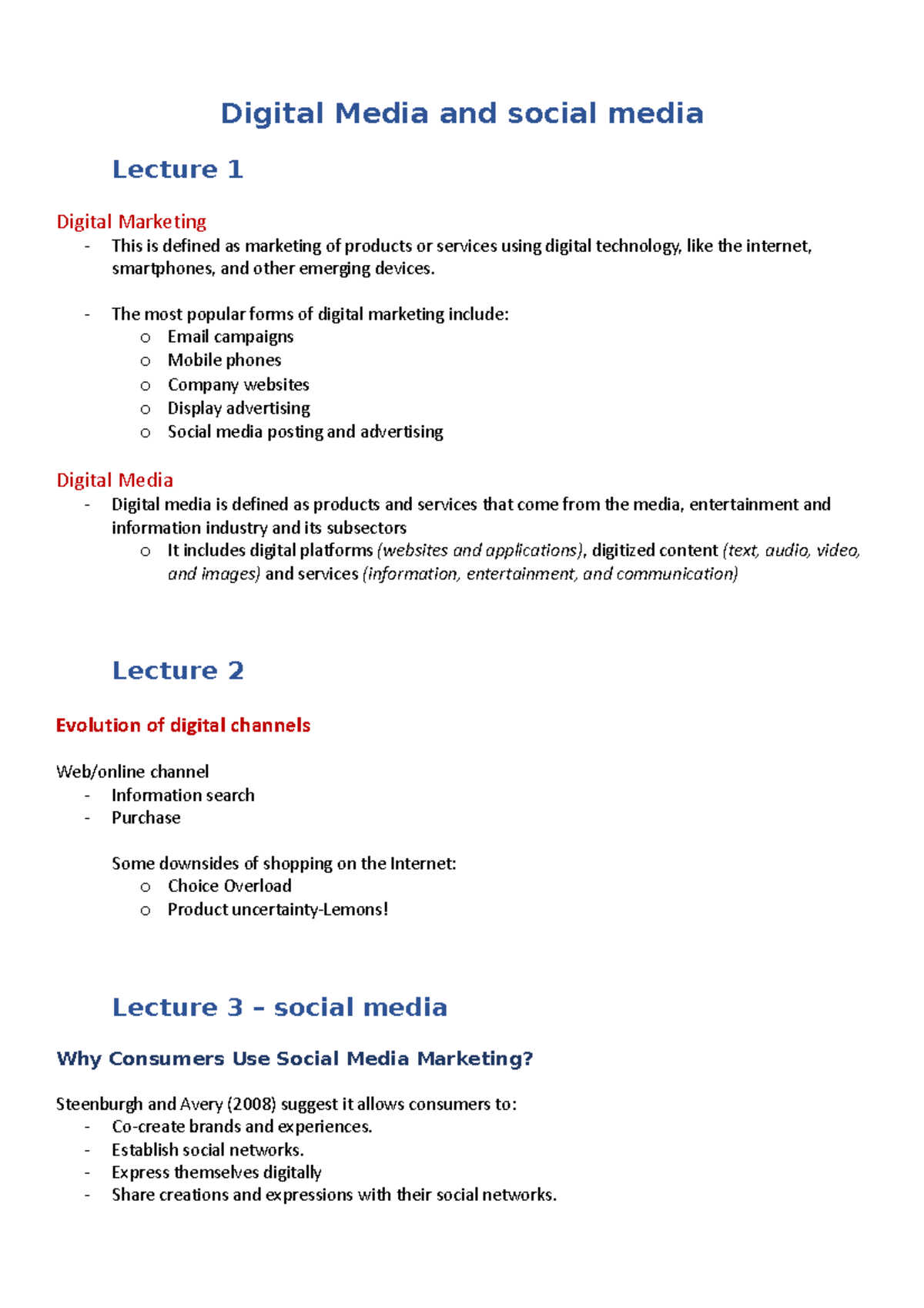 Digital Media and social media - Digital Media and social media Lecture ...