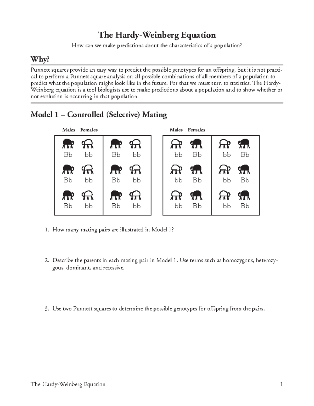 Ap pogil student hardy weinberg - The Hardy-Weinberg Equation 1 The ...