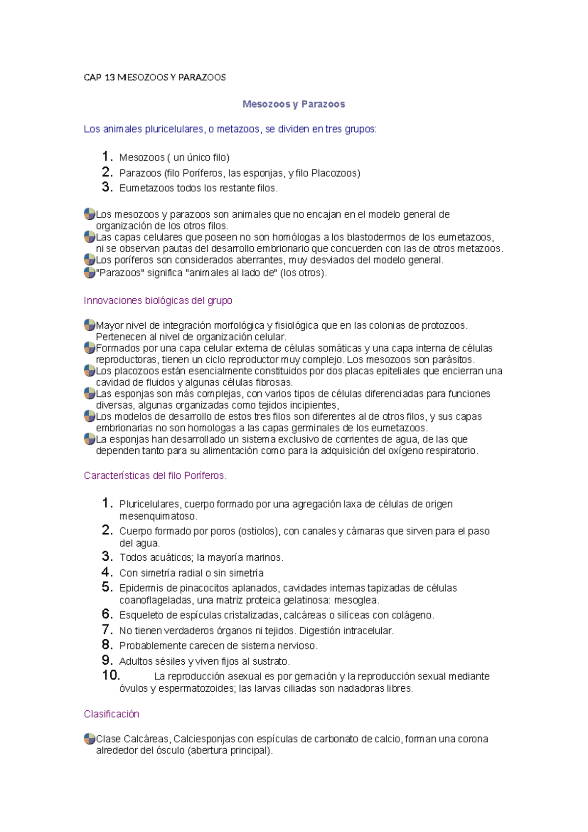 CAP 13 Mesozoos Y Parazoos - CAP 13 MESOZOOS Y PARAZOOS Mesozoos y ...