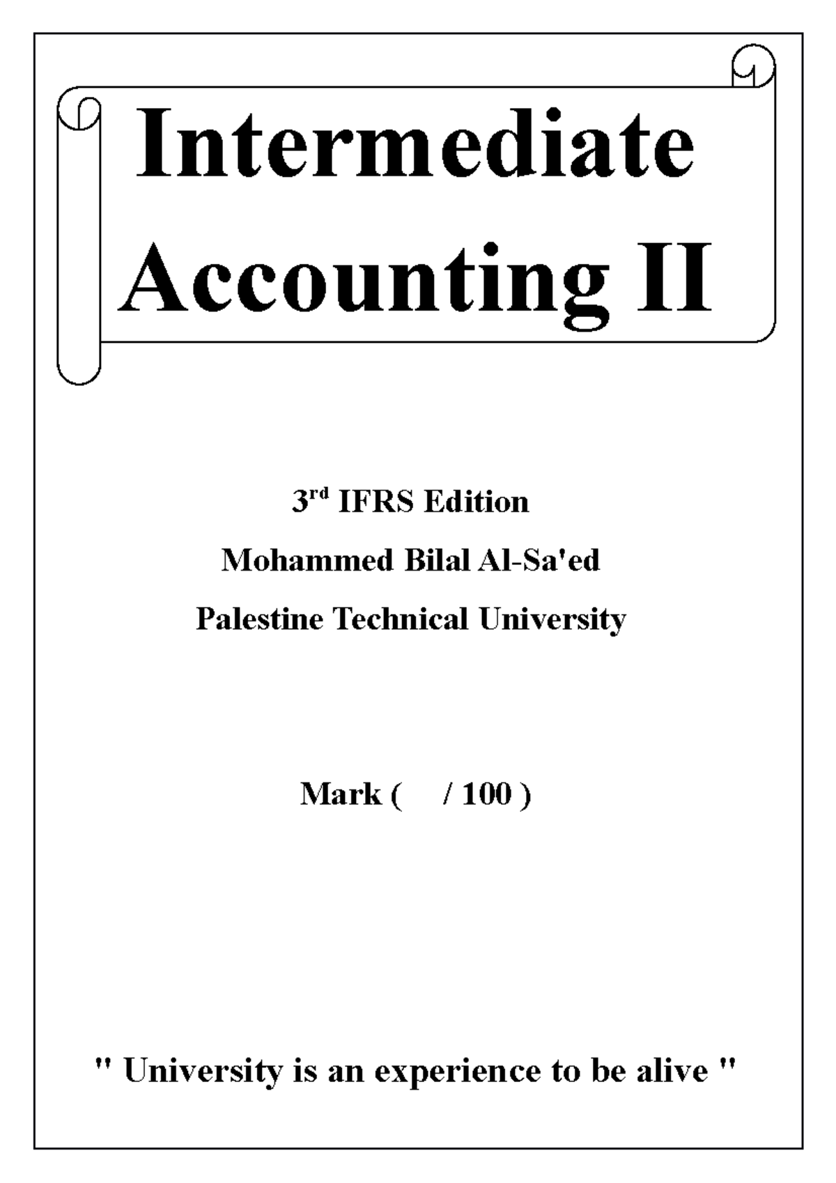 Intermediate Accounting 2 - Intermediate Accounting II 3 rd IFRS ...