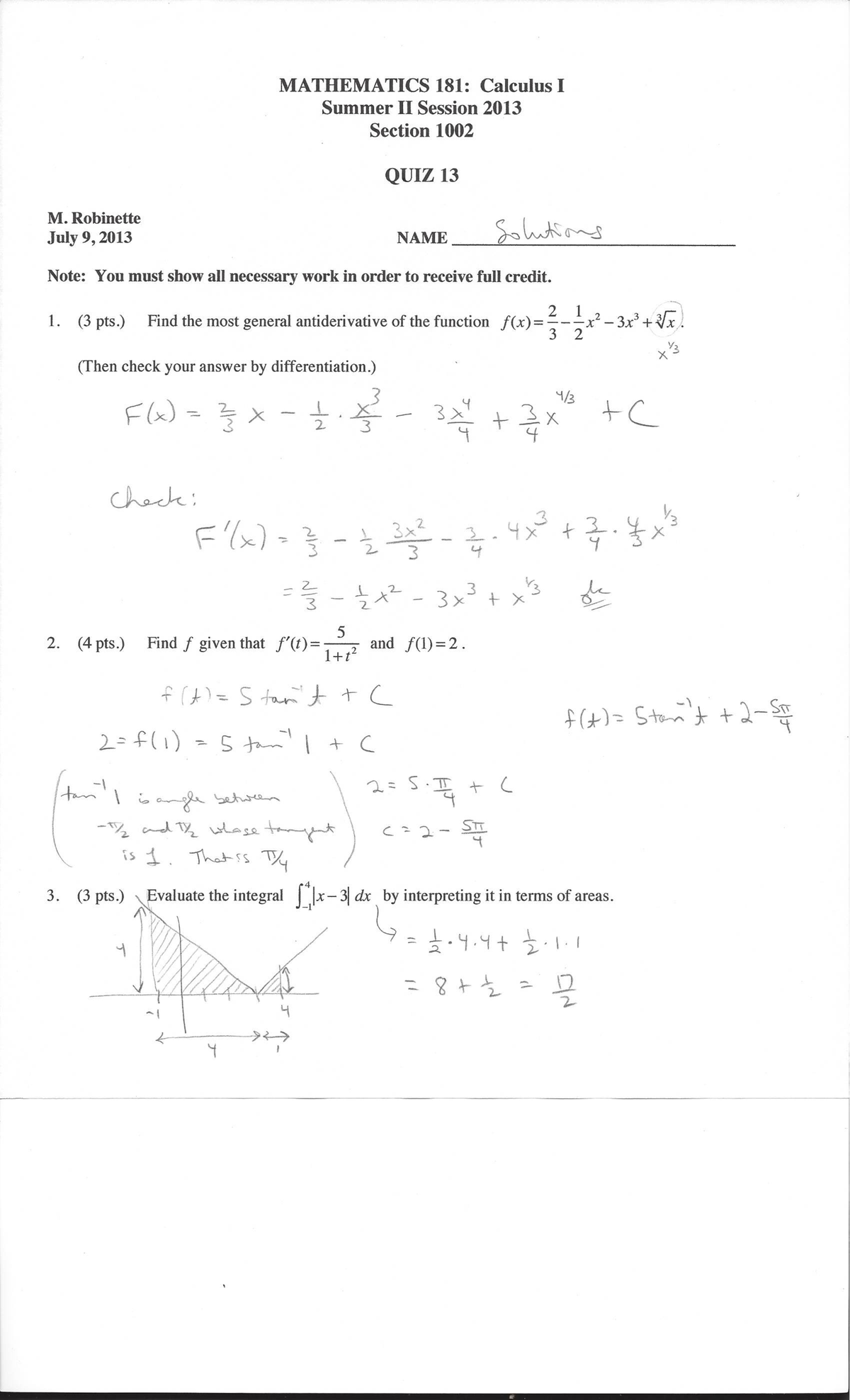 Tutorial work - 13 - MATH 181 - Studocu