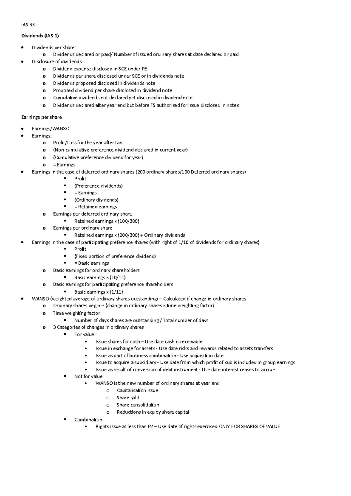 IAS 33[4818] - Summaries for IAS 33 - IAS 33 Dividends (IAS 1 ...