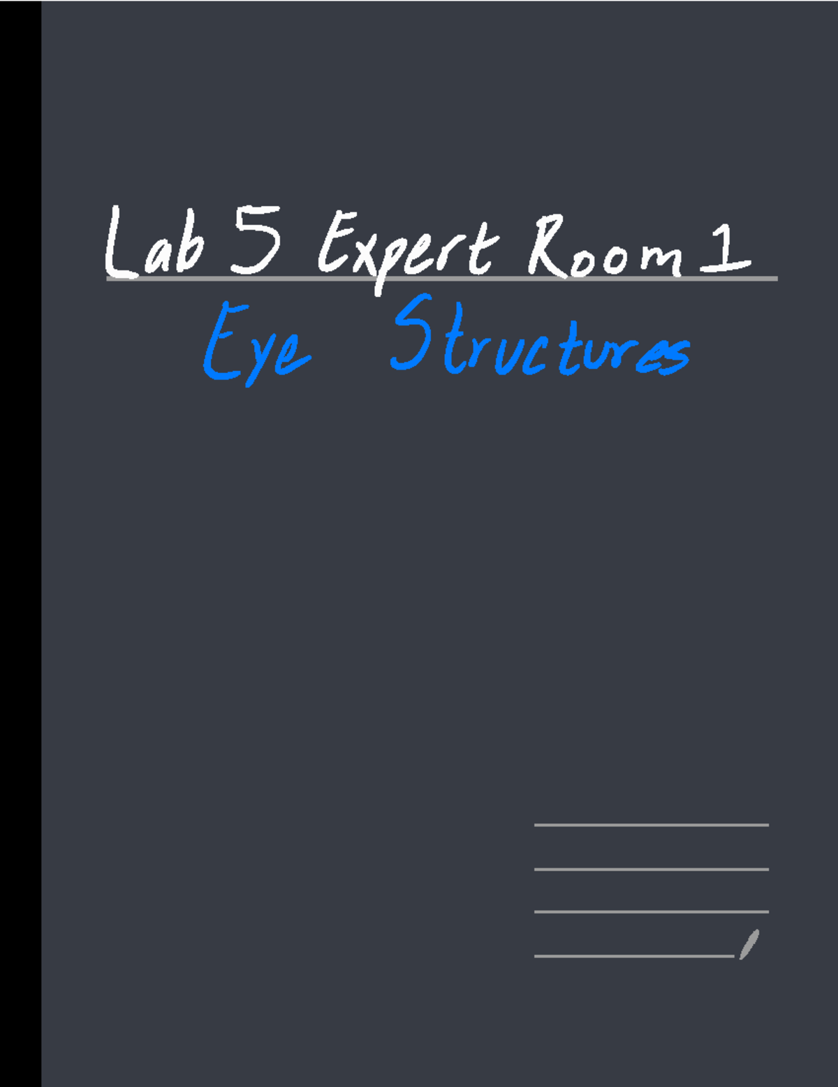 Lab 5 all expert rooms - Lab 5 Expert Room 1- Eye Structures sclera ...