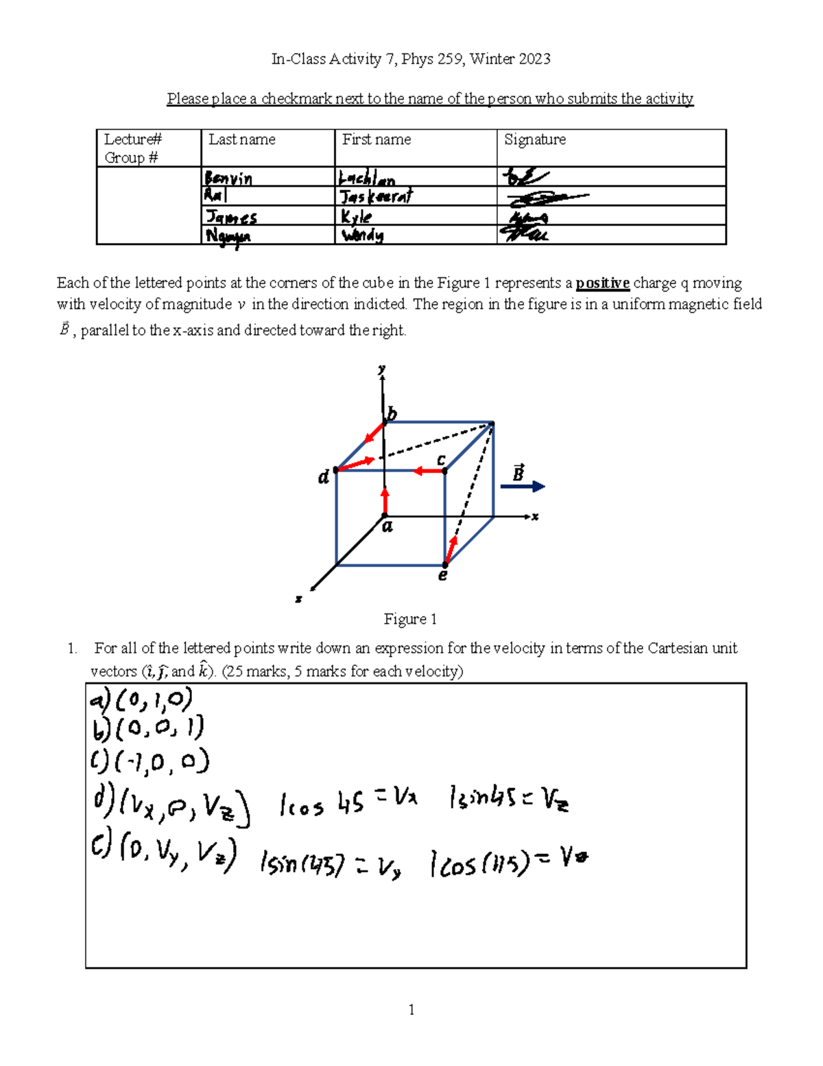 Week 8-Activity - This is the week 8 worksheet for phys. - In-Class ...