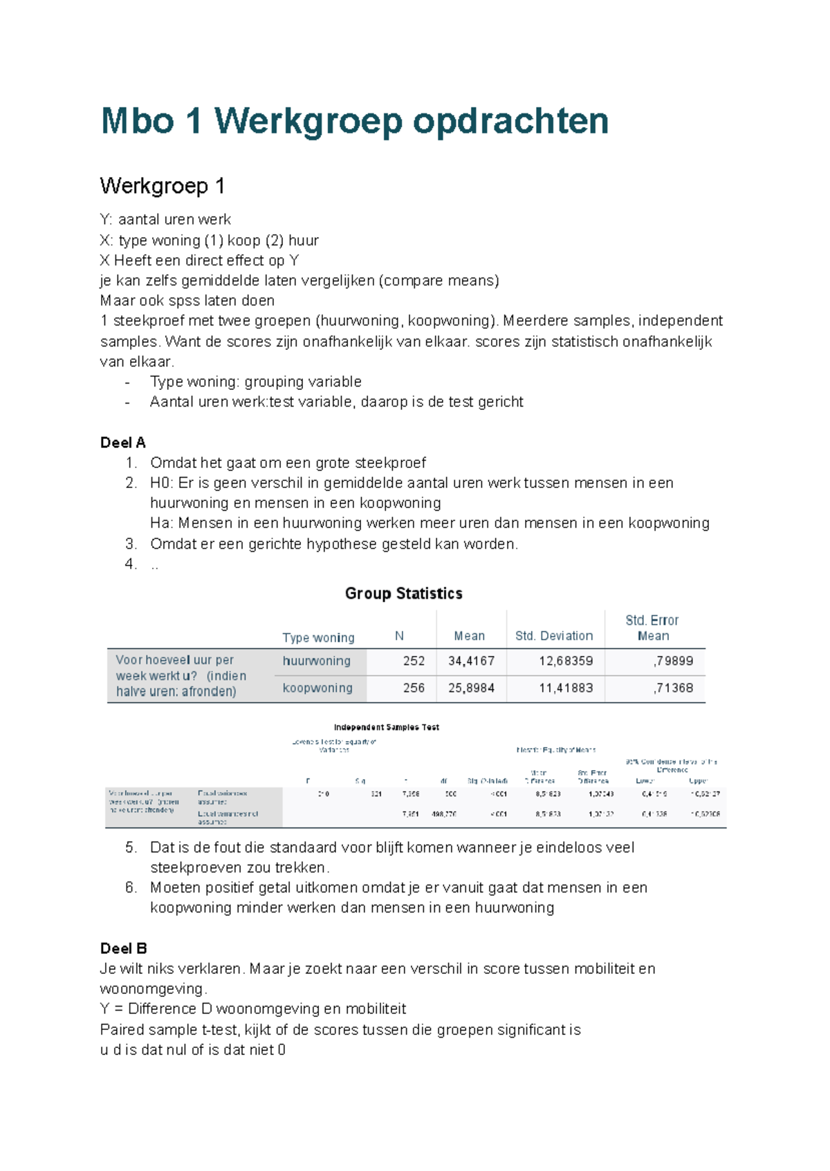 Mbo 1 Werkgroep opdrachten - Mbo 1 Werkgroep opdrachten Werkgroep 1 Y ...