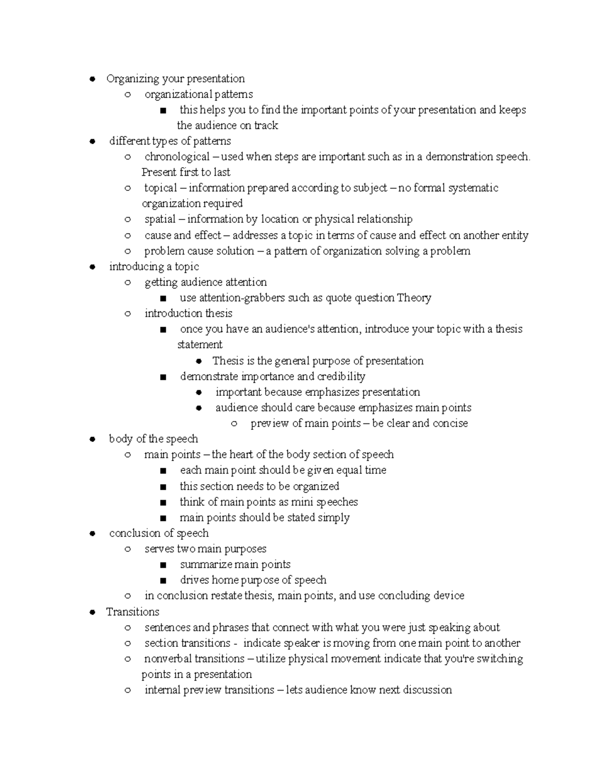 Public speaking chapter 12 - Organizing your presentation ...