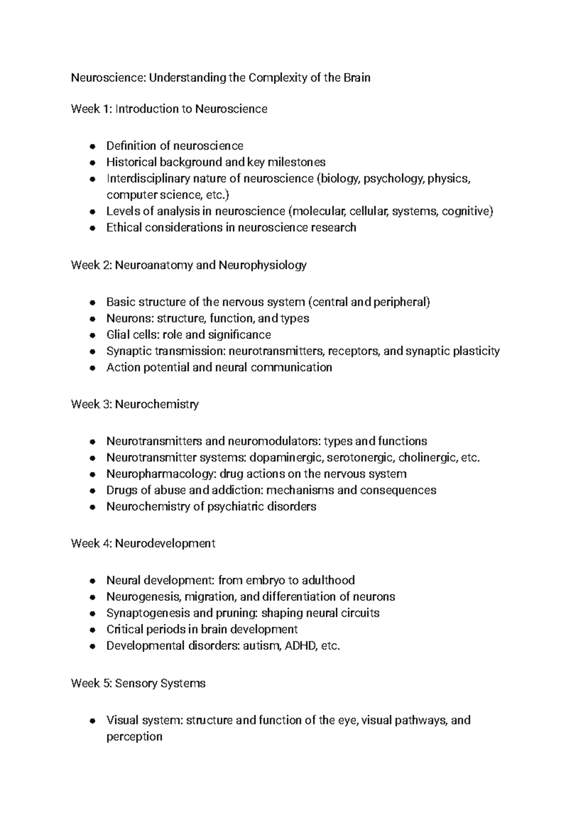 Neuroscience Understanding the Complexity of the Brain - ) Levels of ...