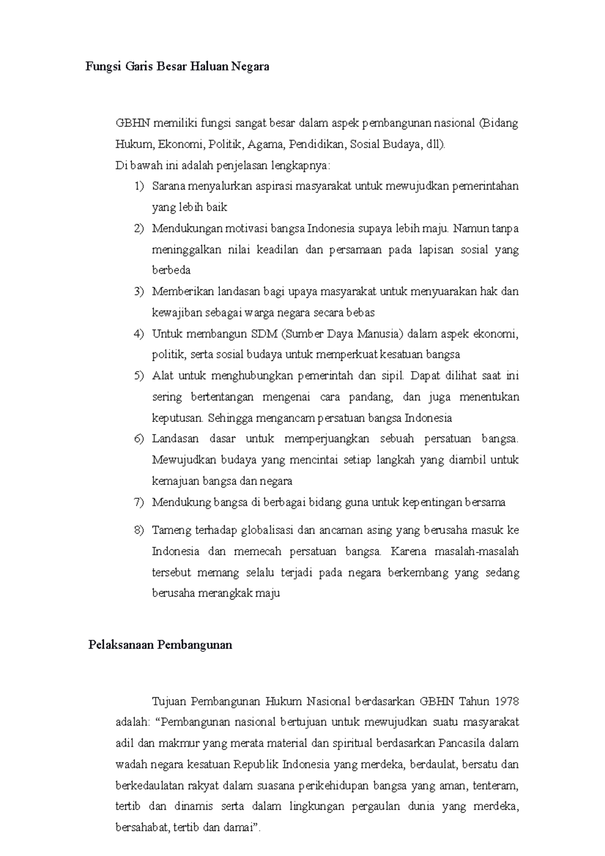 Fungsi Garis Besar Haluan Negara - Di bawah ini adalah penjelasan ...