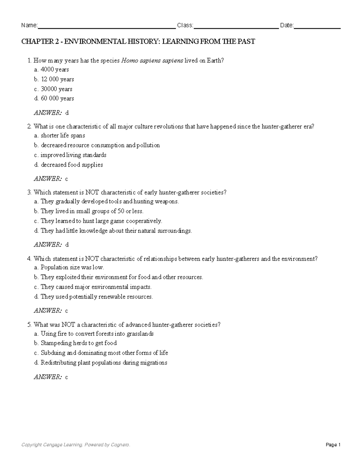 Chapter 2 Environmental History Learning FROM THE PAST - - Studocu