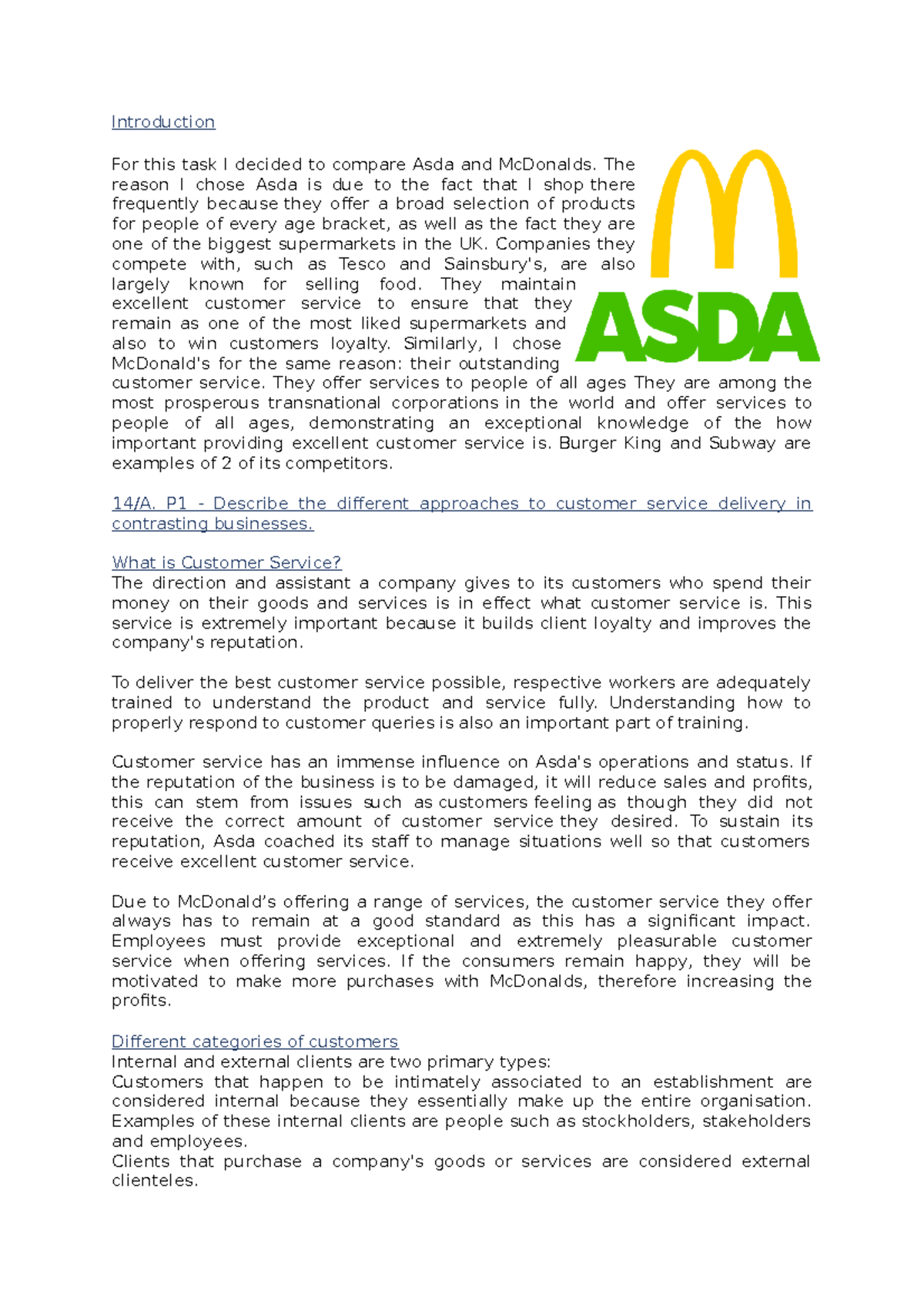 Coursework for a level - Introduction For this task I decided to ...