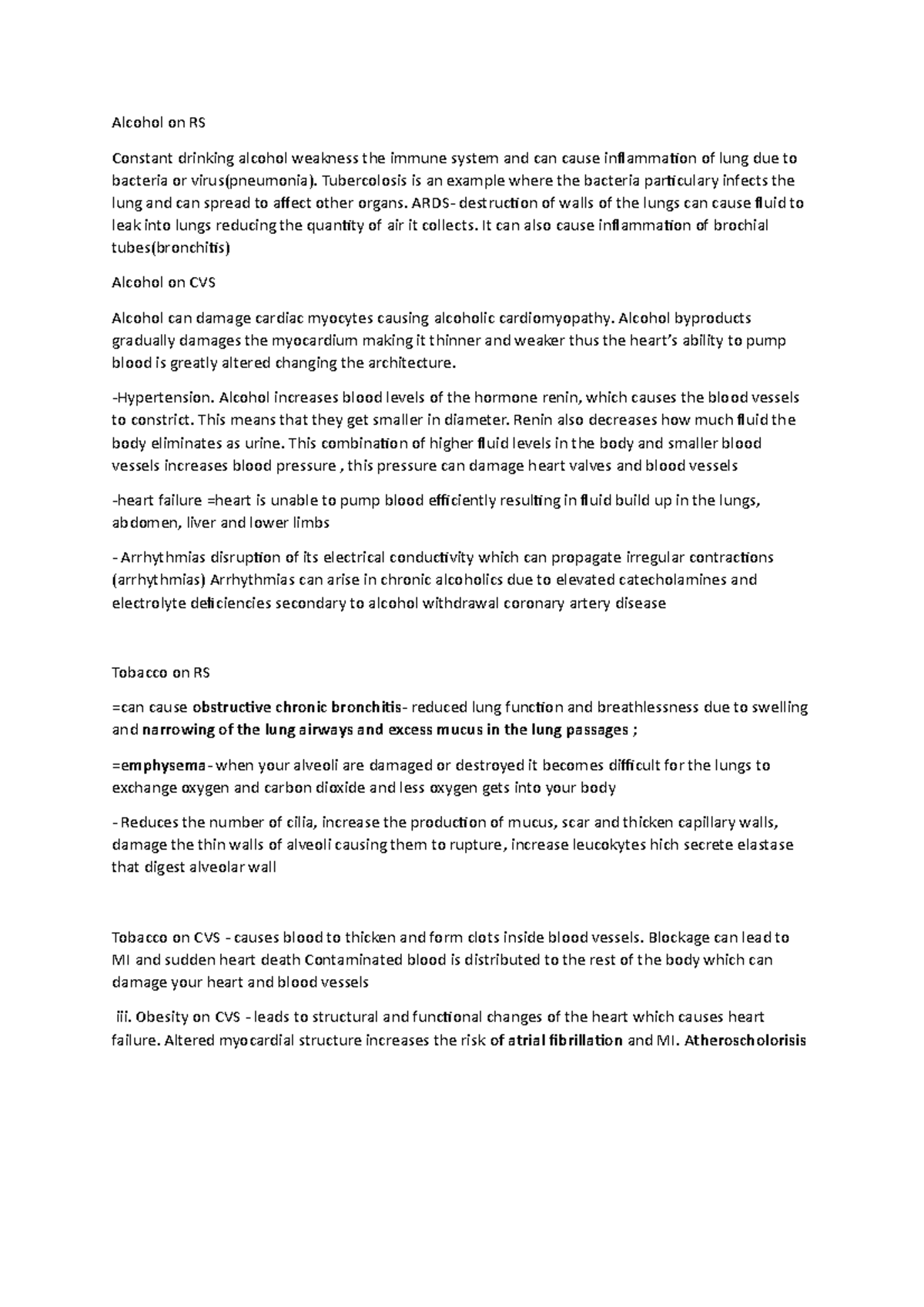 Alcohol on RS - Alcohol on RS Constant drinking alcohol weakness the ...