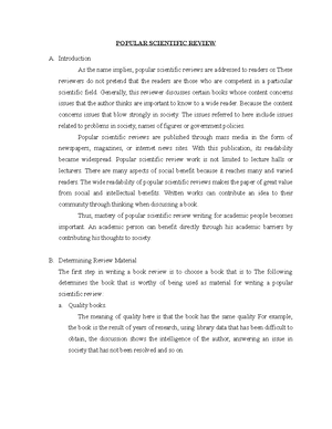 Popular Scientific Papers - POPULAR SCIENTIFIC PAPERS A. Concept of ...