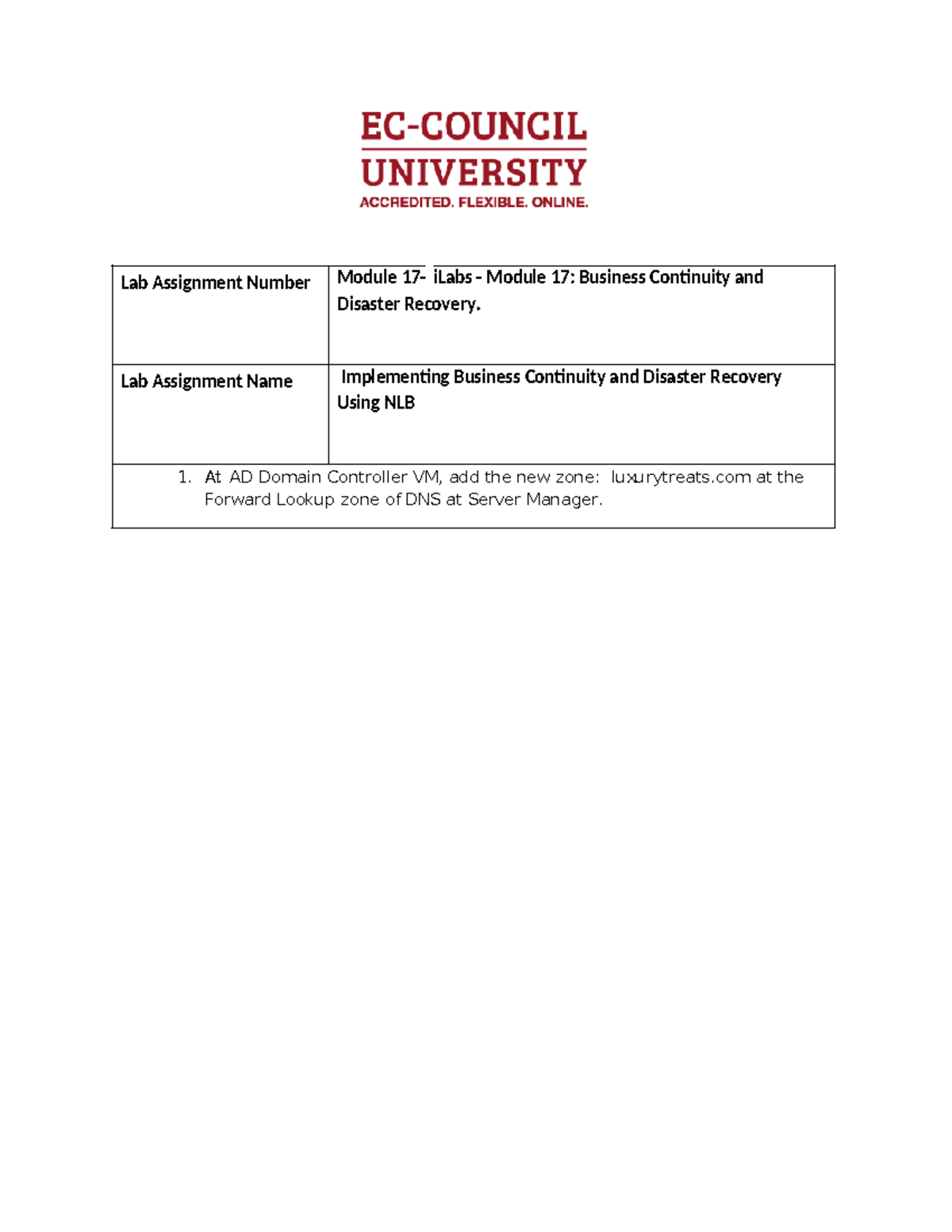 CND Week9 lab1 NLB - Lab Assignment Number Module 17- iLabs - Module 17 ...
