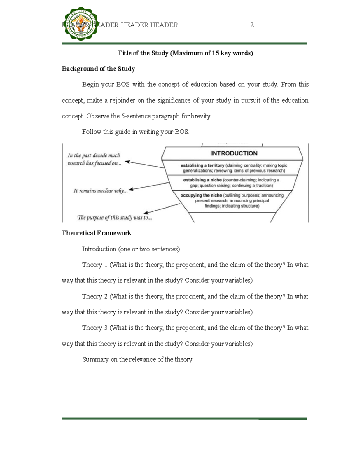 Research-Template-Quantitative - Title of the Study (Maximum of 15 key ...
