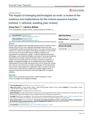 Summative Assessment Brief - Emerging Technology - BPP Business School ...