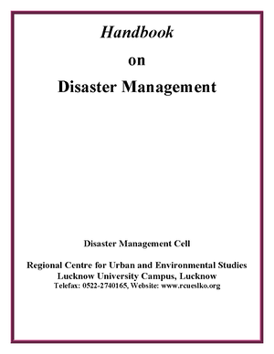 Dm 1 - Disaster management - UNIT I NOTES GE8071 DISASTER MANAGEMENT ...