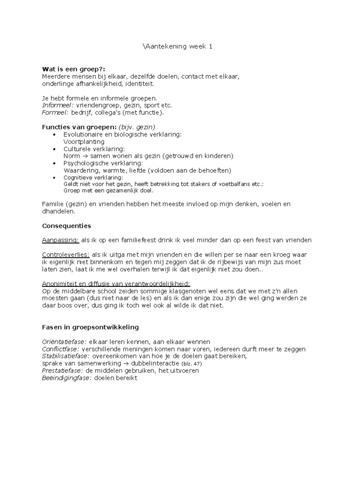 Aantekeningen Mens Gedrag En Communicatie Aantekening Week 1 Wat Is
