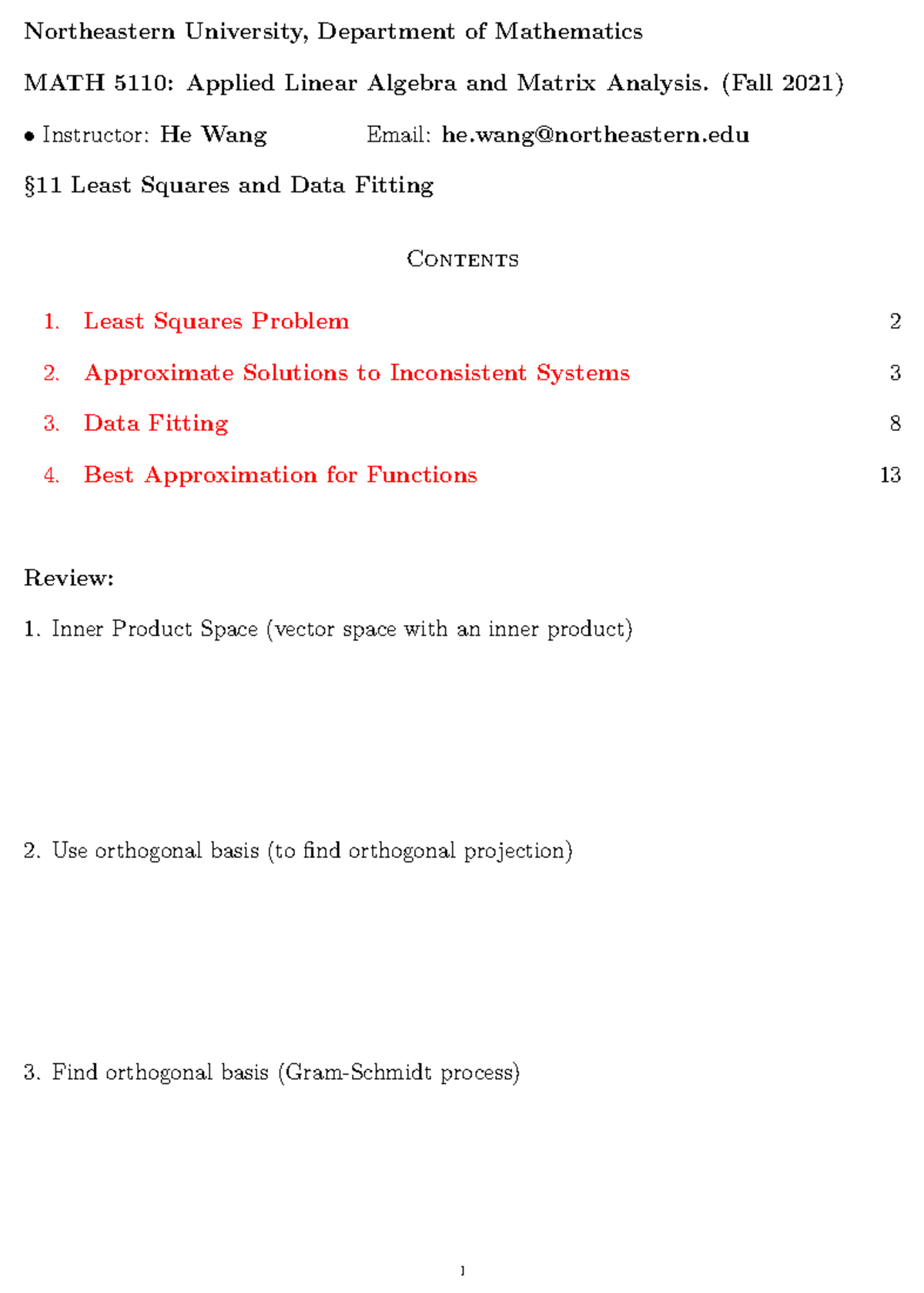 Lec11Draft - Professor He Wang - Northeastern University, Department of ...