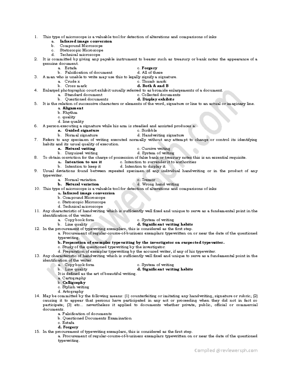 Questioned document 01 - Compiled @reviewersph This type of microscope ...