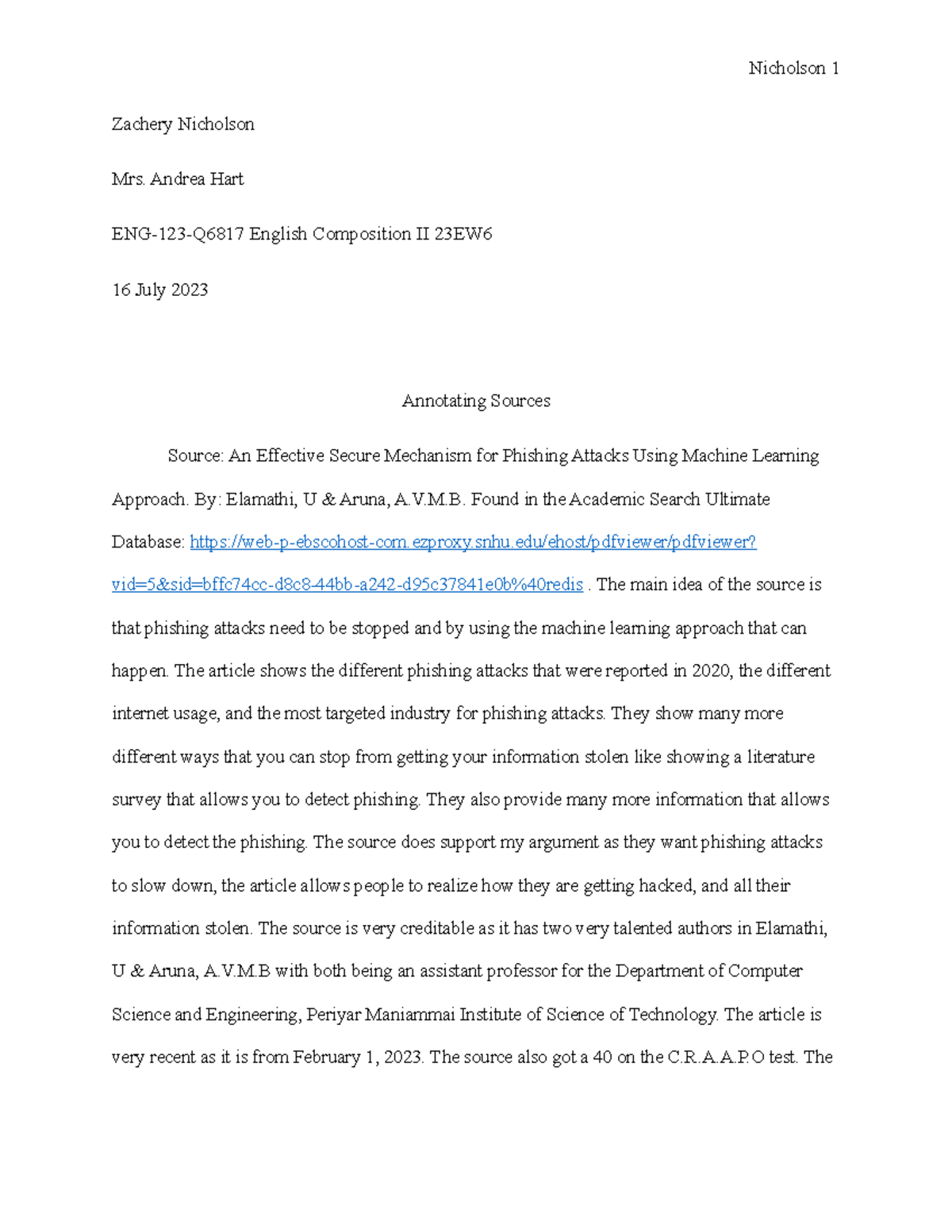 Annotating Sources - ggg - Nicholson 1 Zachery Nicholson Mrs. Andrea ...