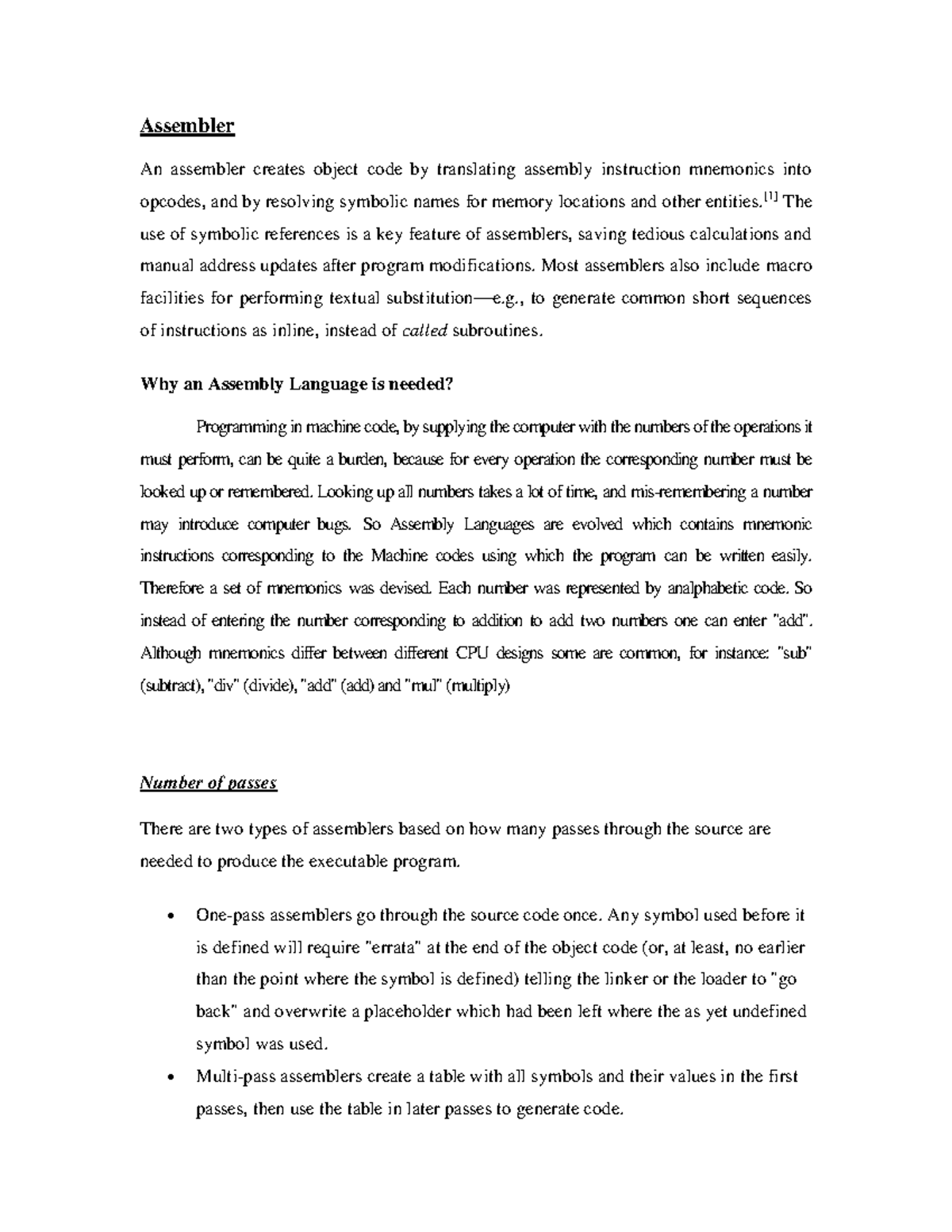 1429531753 module 2 - Assembler .Basic functions of assembler. Number ...