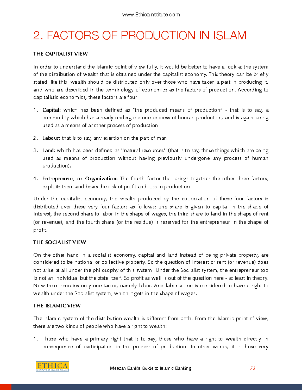 11. Factors OF Production IN Islam - 2. FACTORS OF PRODUCTION IN ISLAM ...