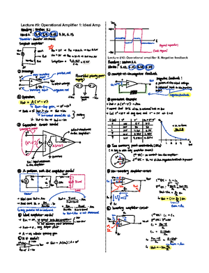 Week 1 - lecture notes from week 1 - Lecture #1: Meaning of Electric ...
