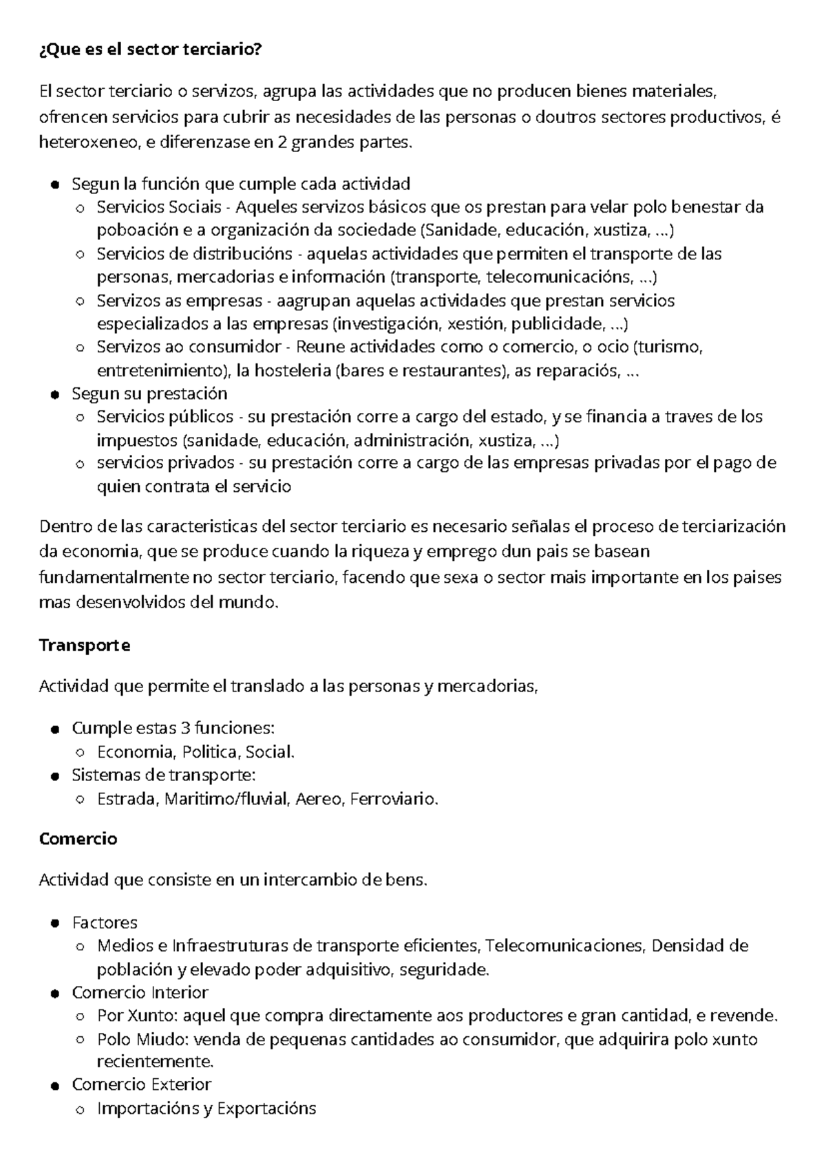 Sector Terciario 1 - Bb bb bbbb bbbbbb - ¿Que es el sector terciario? El sector terciario o ...