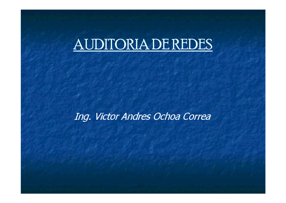 Auditoria-en-redes - Auditoría de redes informáticas - AUDITORIA DE ...