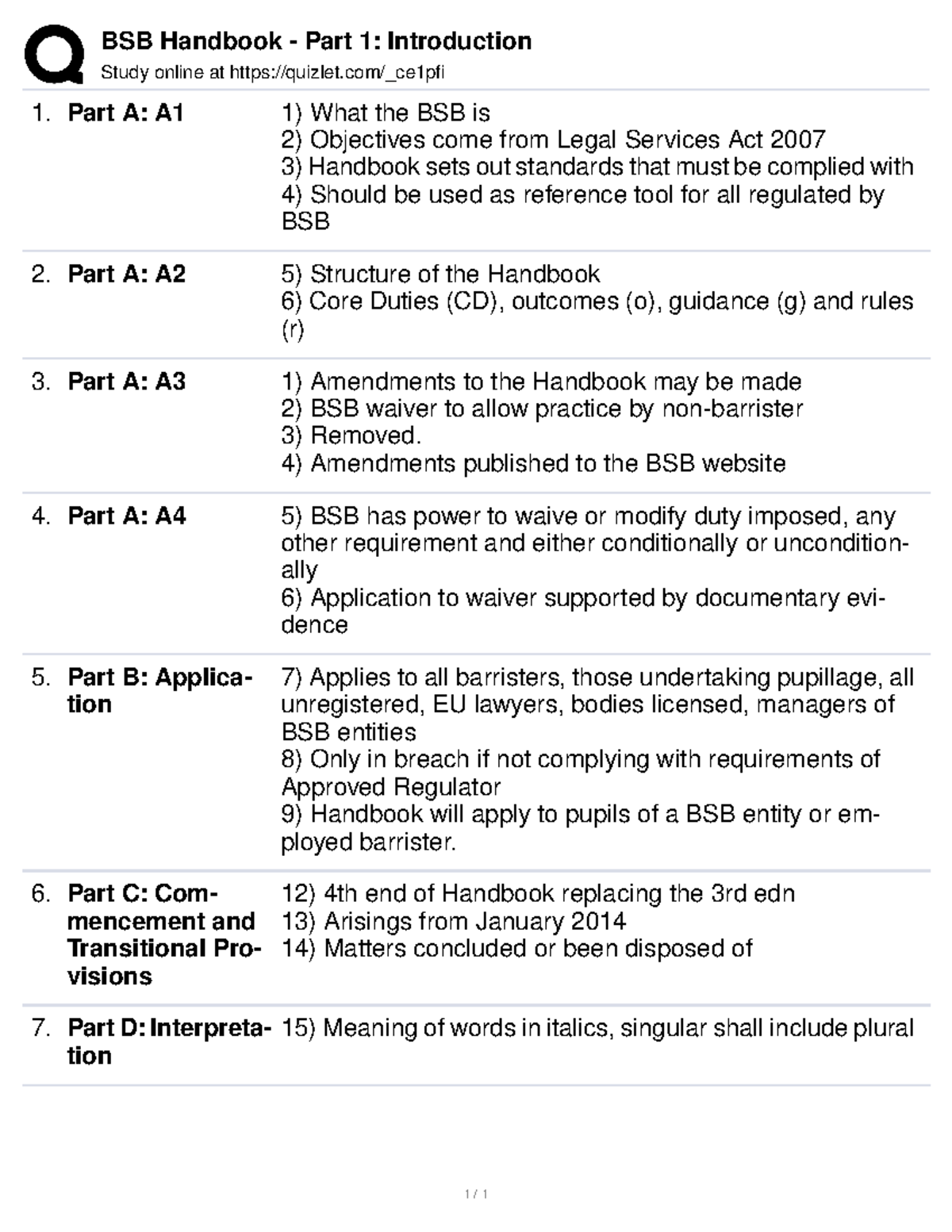 Unknown-3 - REVISION NOTES - BSB Handbook - Part 1: Introduction Study ...