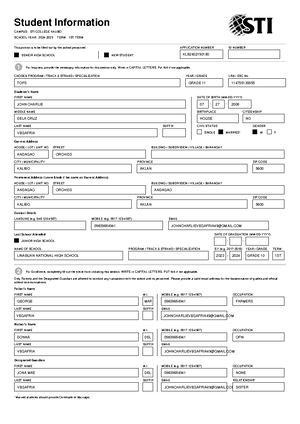 2023 Household Profiling Form - First Quarter: Second Quarter: Third ...