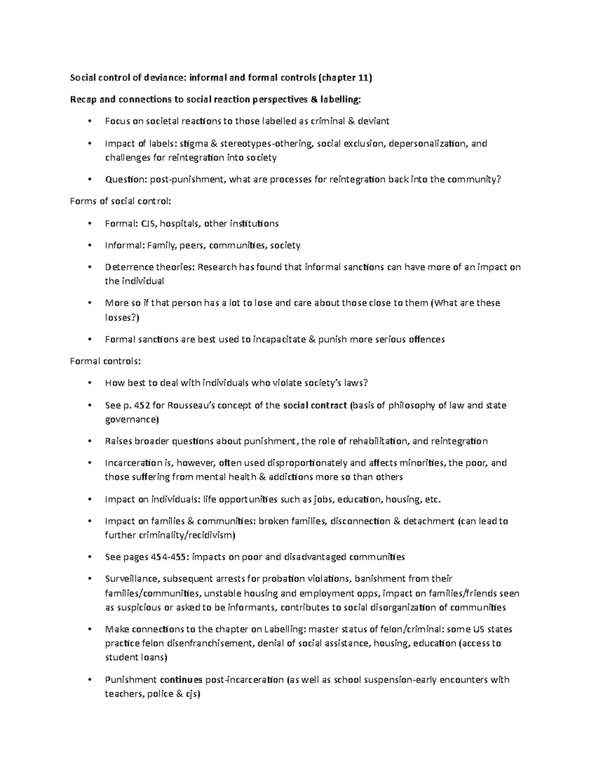 Notes on Social control of deviance - Social control of deviance ...