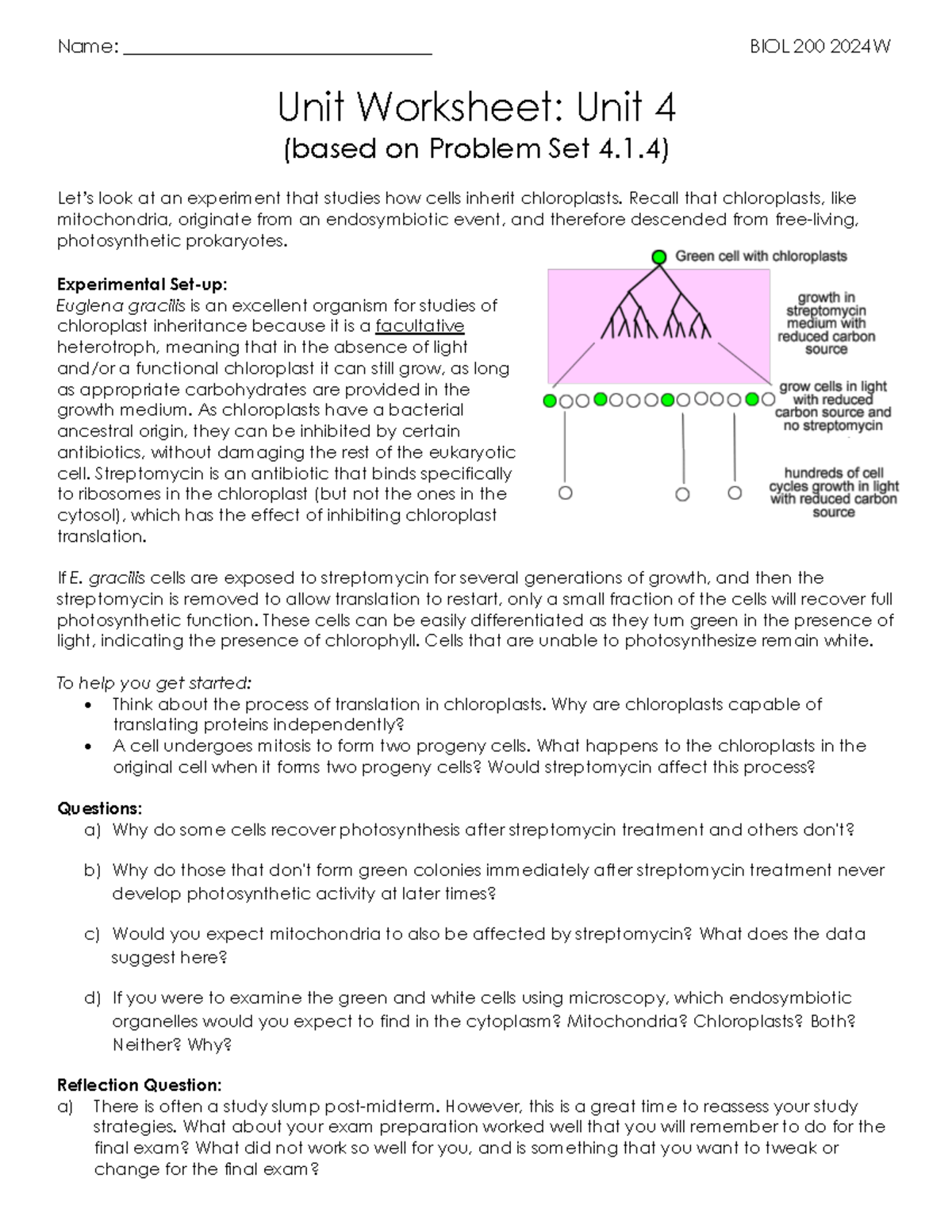 UW Unit4 - worksheet - Name: _________________________________ BIOL 200 2024W Unit Worksheet ...