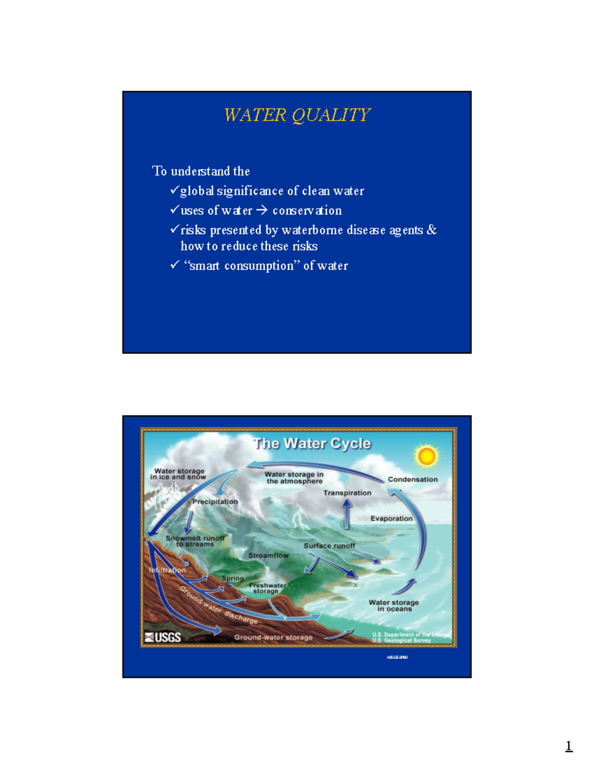 8-Water Quality - WATER QUALITY To understand the üglobal significance ...