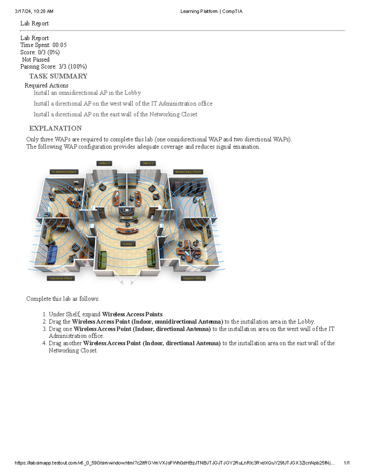 9.3.7 Design an Indoor Wireless Network - 3/17/24, 10:28 AM Learning ...