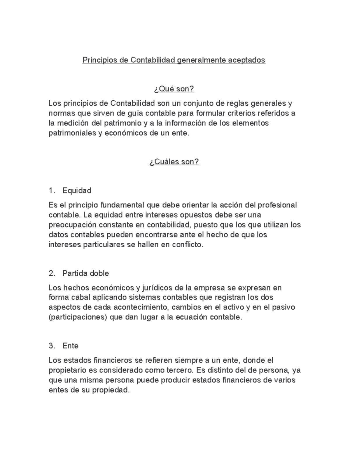 Principios de Contabilidad - ¿Cuáles son? Equidad Es el principio ...