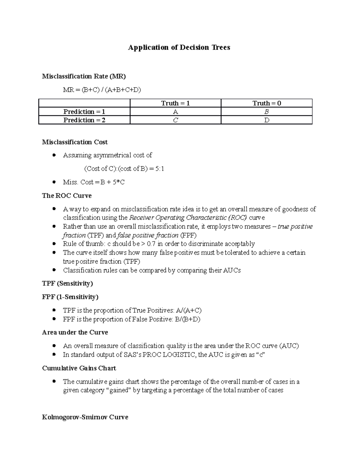 Application of Decision Trees - Application of Decision Trees ...