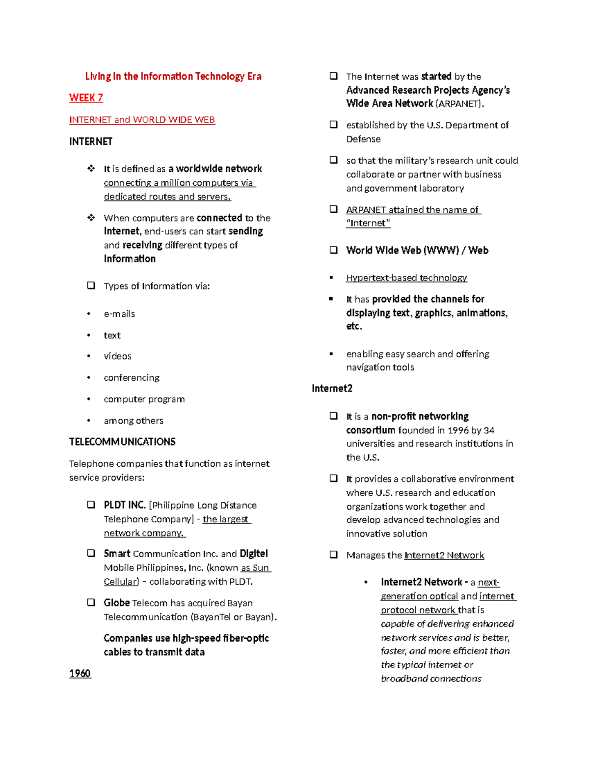 Living in the Information Technology Era reviewer - Living in the ...