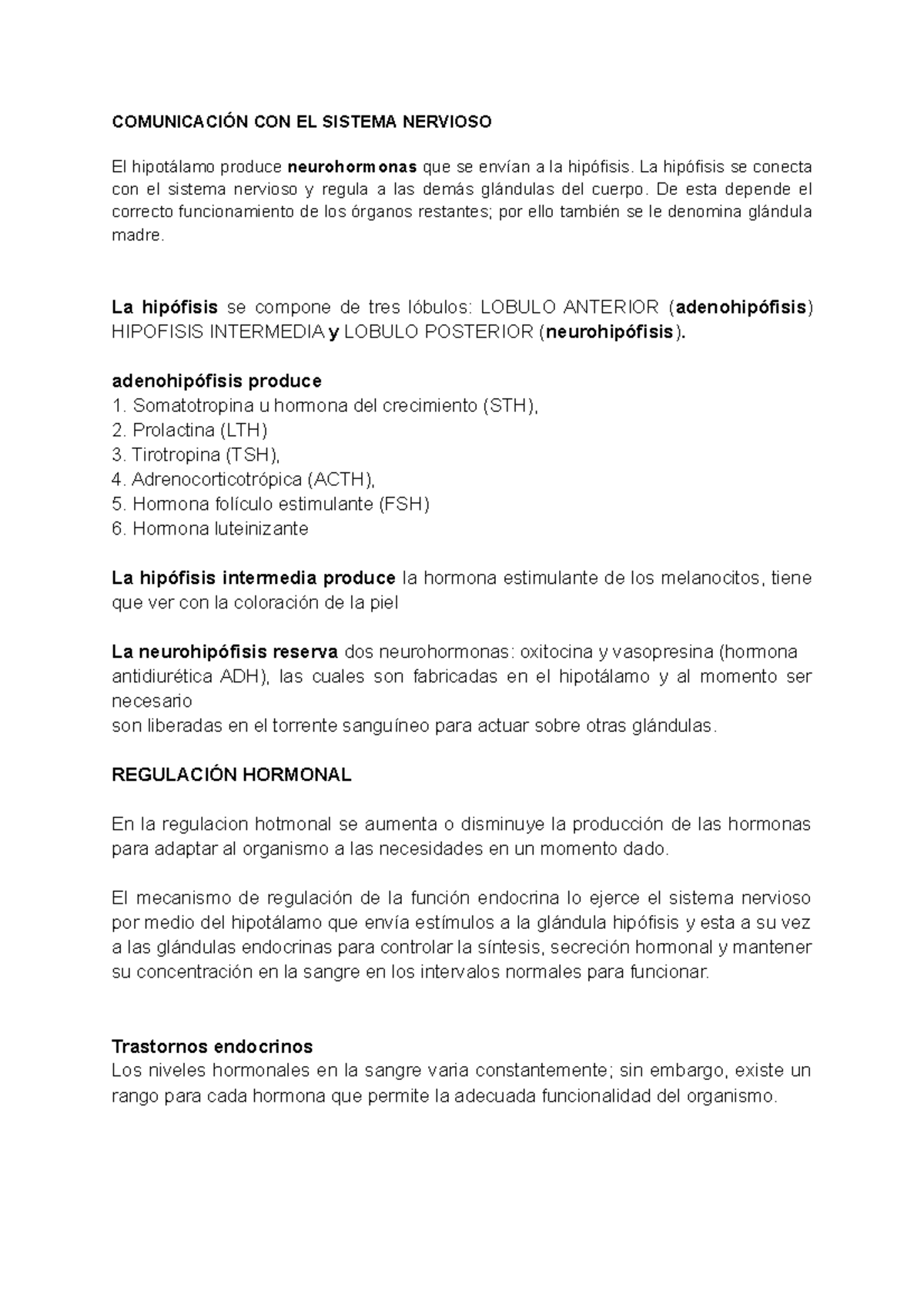 Endocrino 2 - SISTEMA - COMUNICACIÓN CON EL SISTEMA NERVIOSO El ...