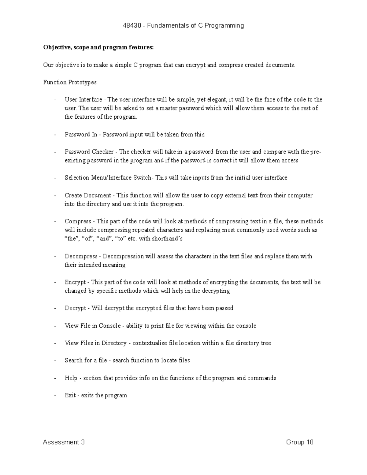 Checkpoint 1 - Check Point 1 - 48430 - Fundamentals of C Programming ...