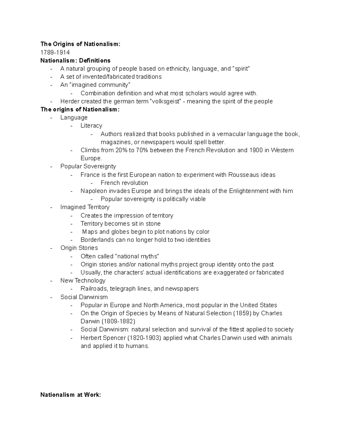 Nationalism - The Origins of Nationalism: 1789- Nationalism ...