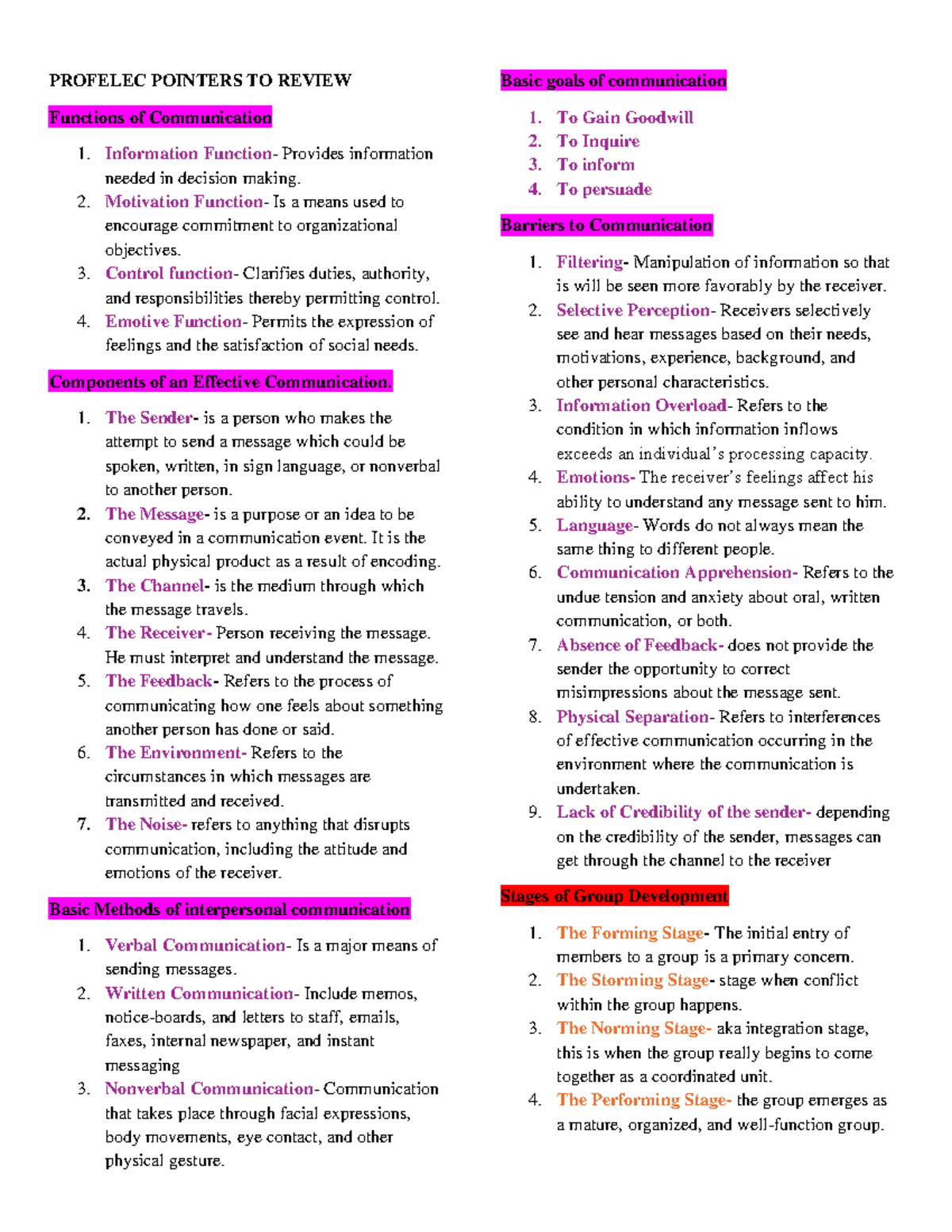 Pointers - Summary Organizational Behavior: Human Behavior at Work ...