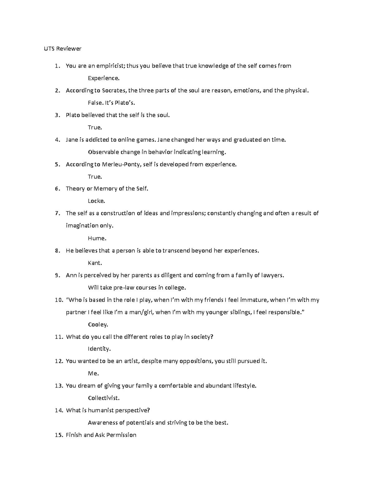UTS-Reviewer - Understanding the Self Reviewer - UTS Reviewer You are ...
