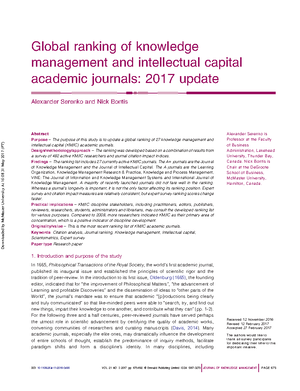 The knowledge-based view of the firm and its theoretical precursor ...