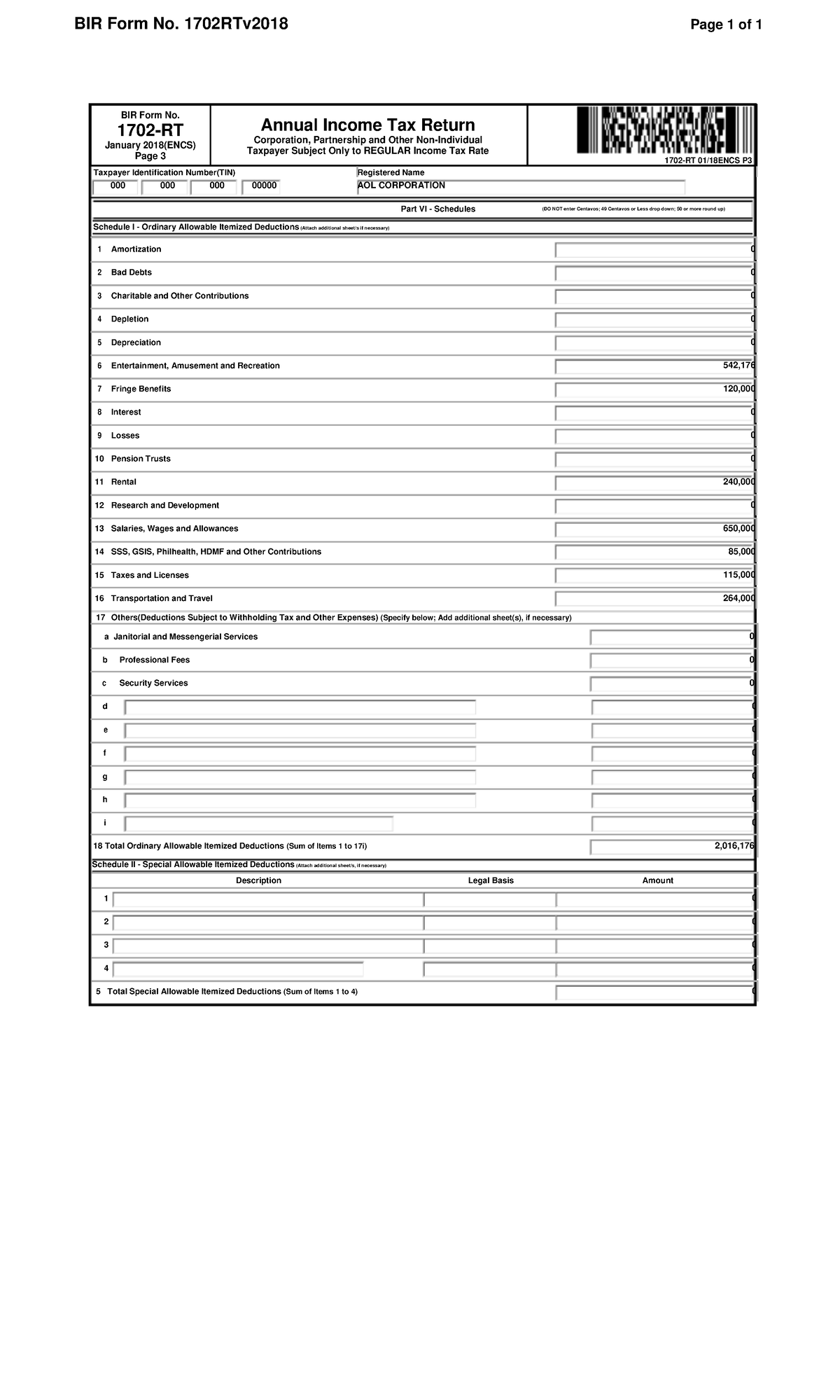 Introduction to Bir form sample problem Ebir form page 2 Ebir form page ...