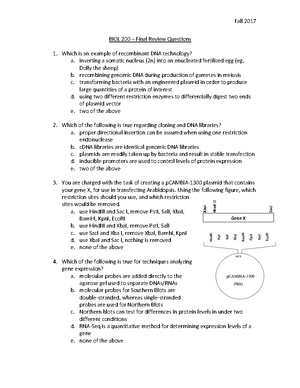Biol200 Syllabus - Molecular Biology BIOL 200 Syllabus Fall 2022 Aug 29 ...
